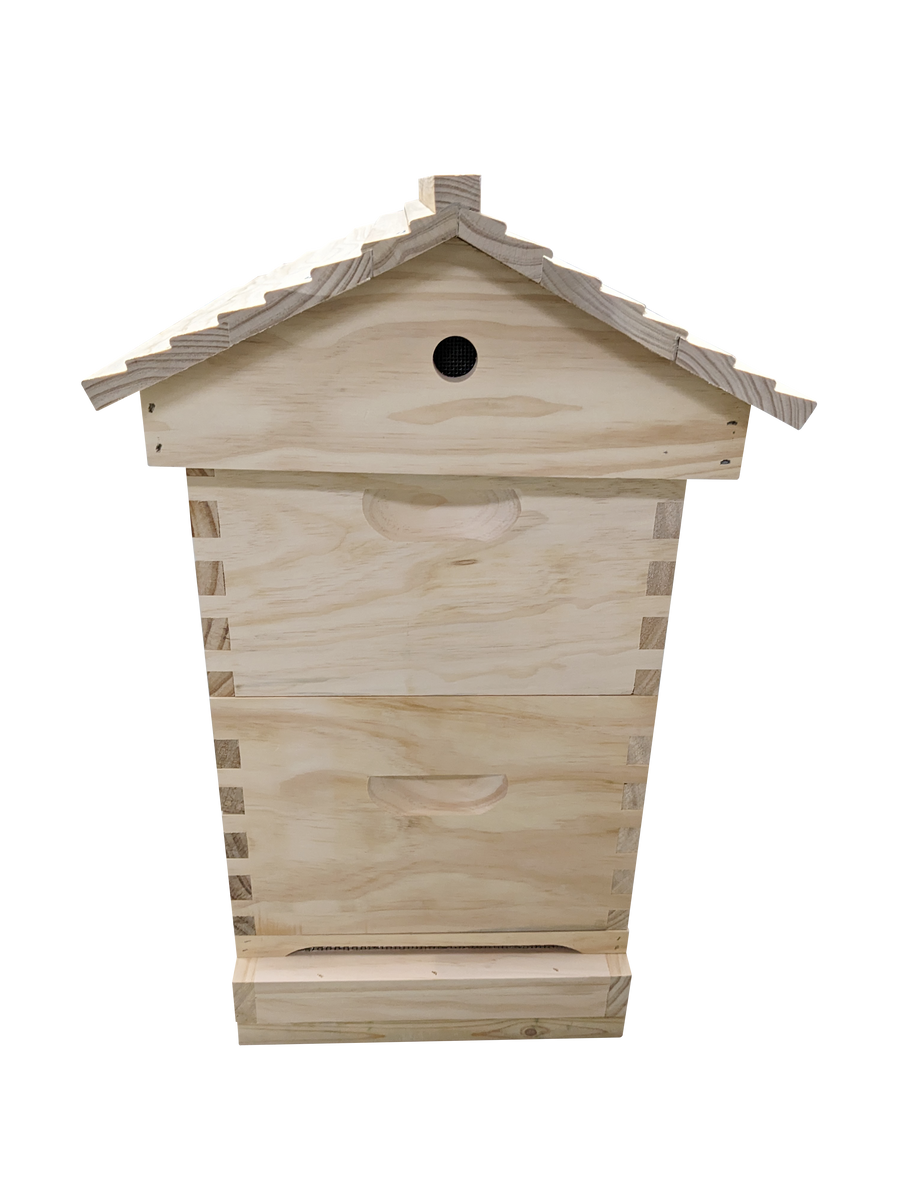 Fully Assembled Double Beehive - 8 Frame Kit With 2 Boxes, Mesh Base ...
