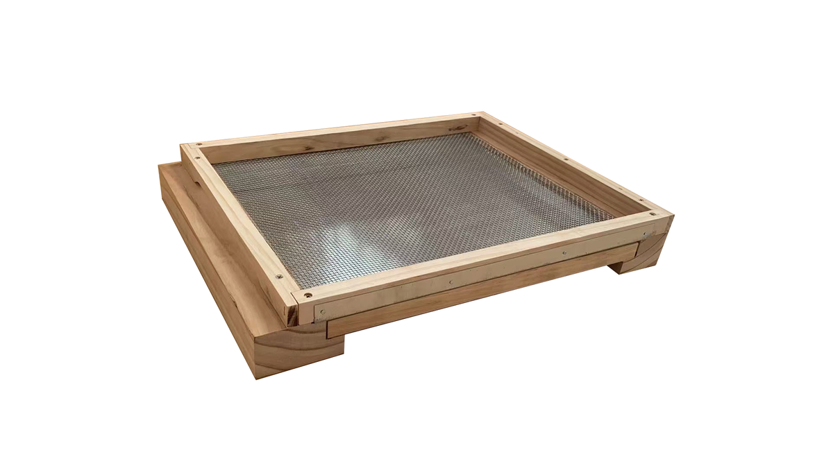 8 Frame Beehive Base - Mesh Vented Bottom Board With Drawer Trap (Side ...