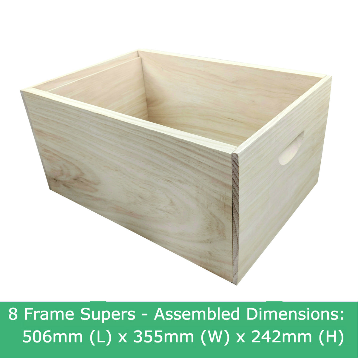 8 Frame Full Depth Deep Super Box - Flat Pack - Rebate Joints – The Bee ...