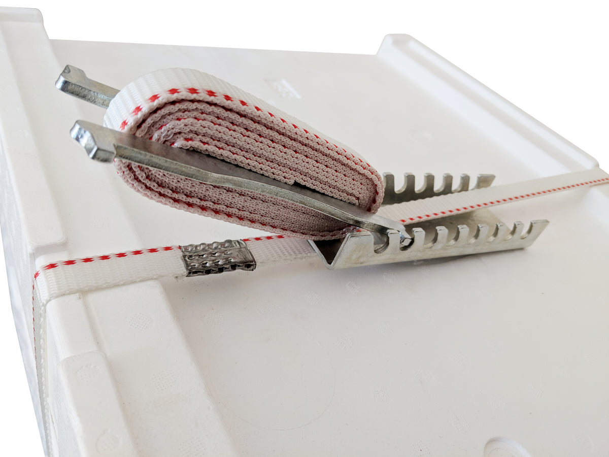 Galvanised Hive Lock Emlock with Poly Nylon Strapping – The Bee Store