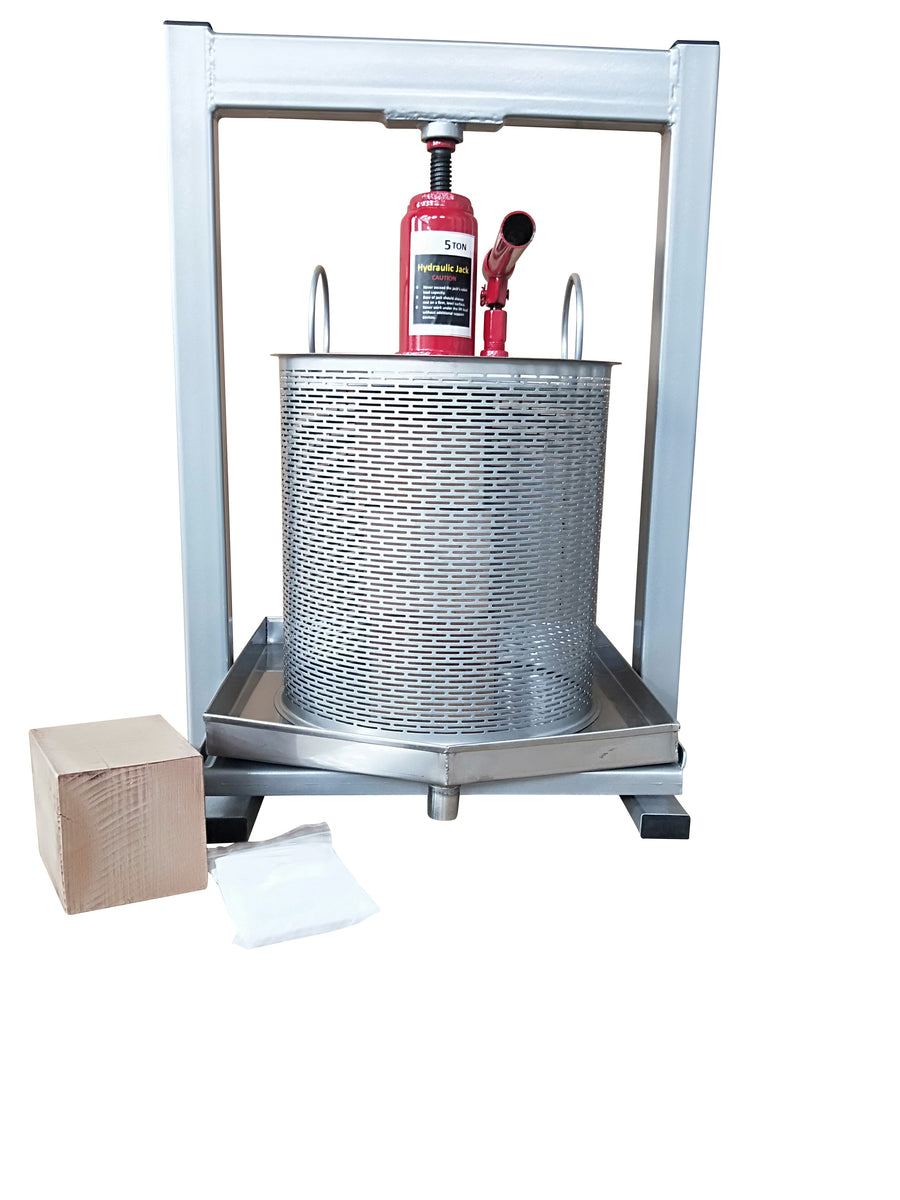 50 Litre Honey Press Wax Cappings Press With Hydraulic Jack – The Bee Store